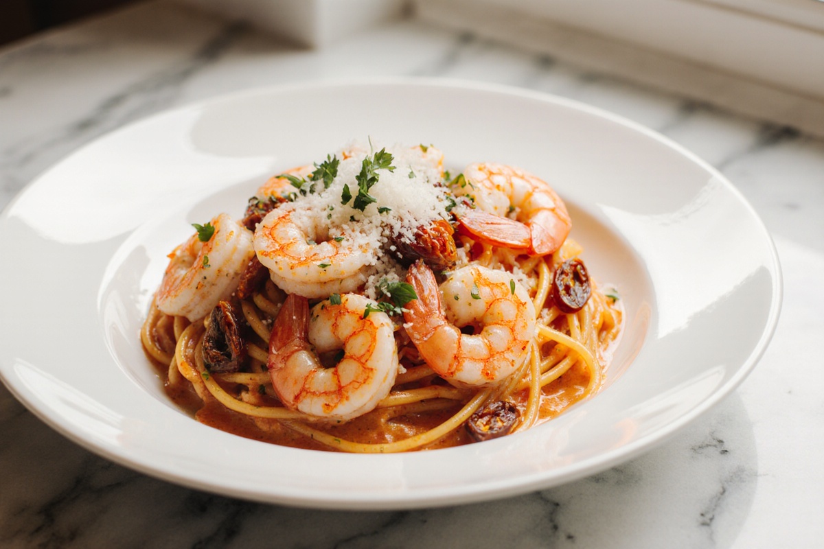 Creamy Sun Dried Tomato Shrimp Pasta – Easy Weeknight Recipe